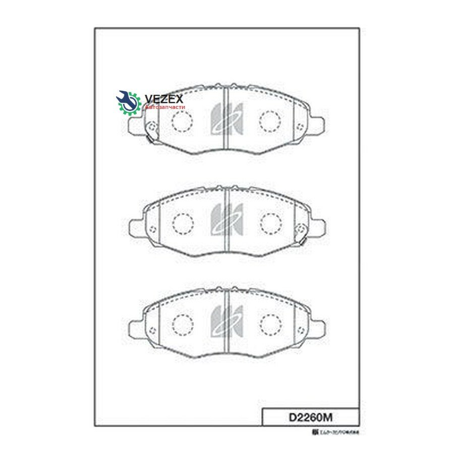 KASHIYAMA D2260M Новый артикул D2260MH Колодки тормозные дисковые D2260M