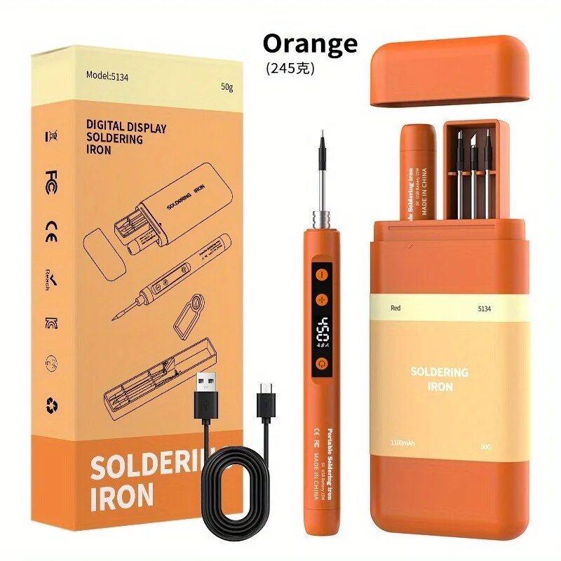 Цифровой паяльник Type-C 8-15 Вт Orange