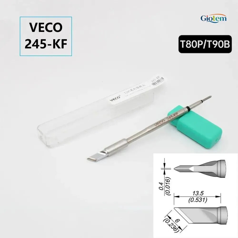 VECO Бессвинцовое паяльное жало C245- KF Совместимая рукоятка сварочного сопла C245, быстрый нагрев, 1 предметов