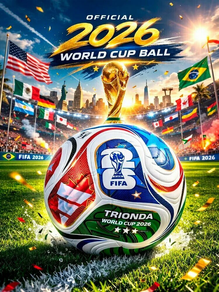 Footballisimo Мяч футбольный, 5 размер, красный