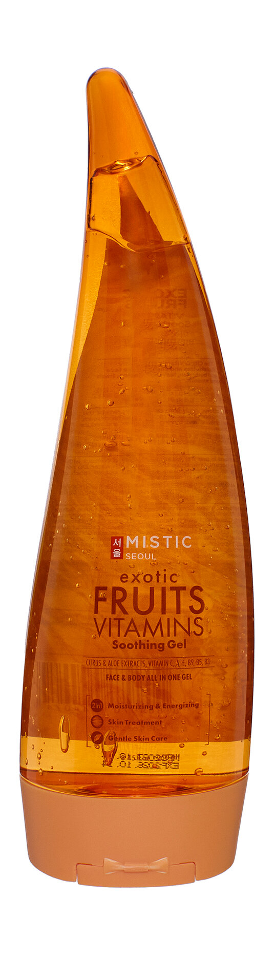 MISTIC Гель Exotic Fruits Vitamins Soothing Gel успокаивающий с экстрактами фруктов и витаминами, 250 мл