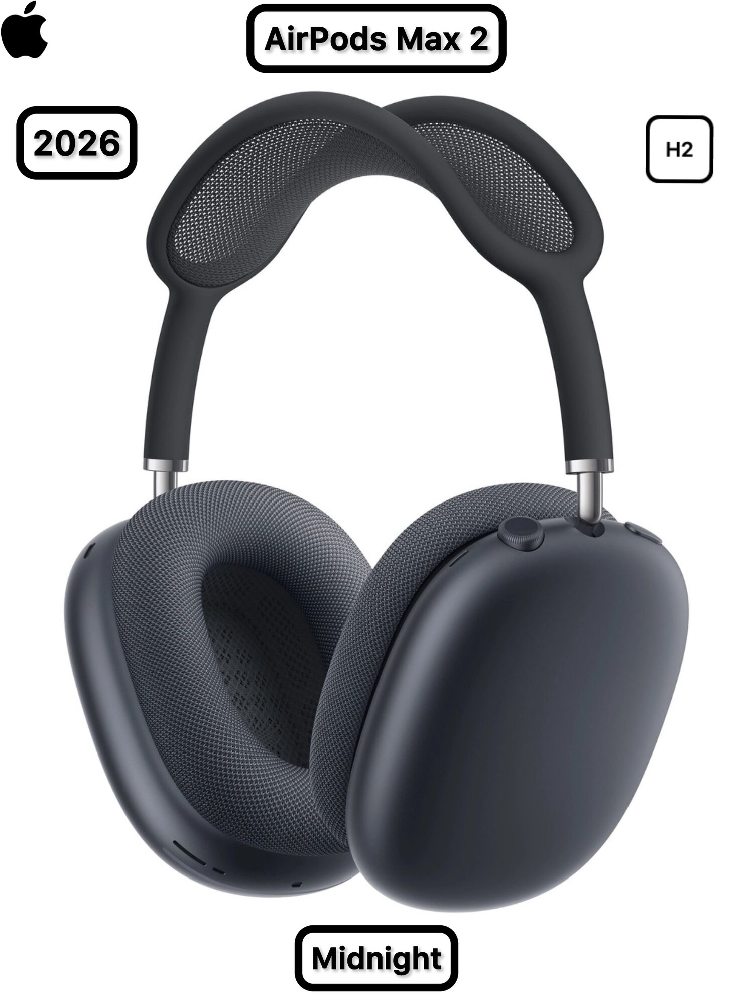Беспроводные наушники Apple AirPods Max 2 2026 (USB-C), Midnight (черный), MHWK4