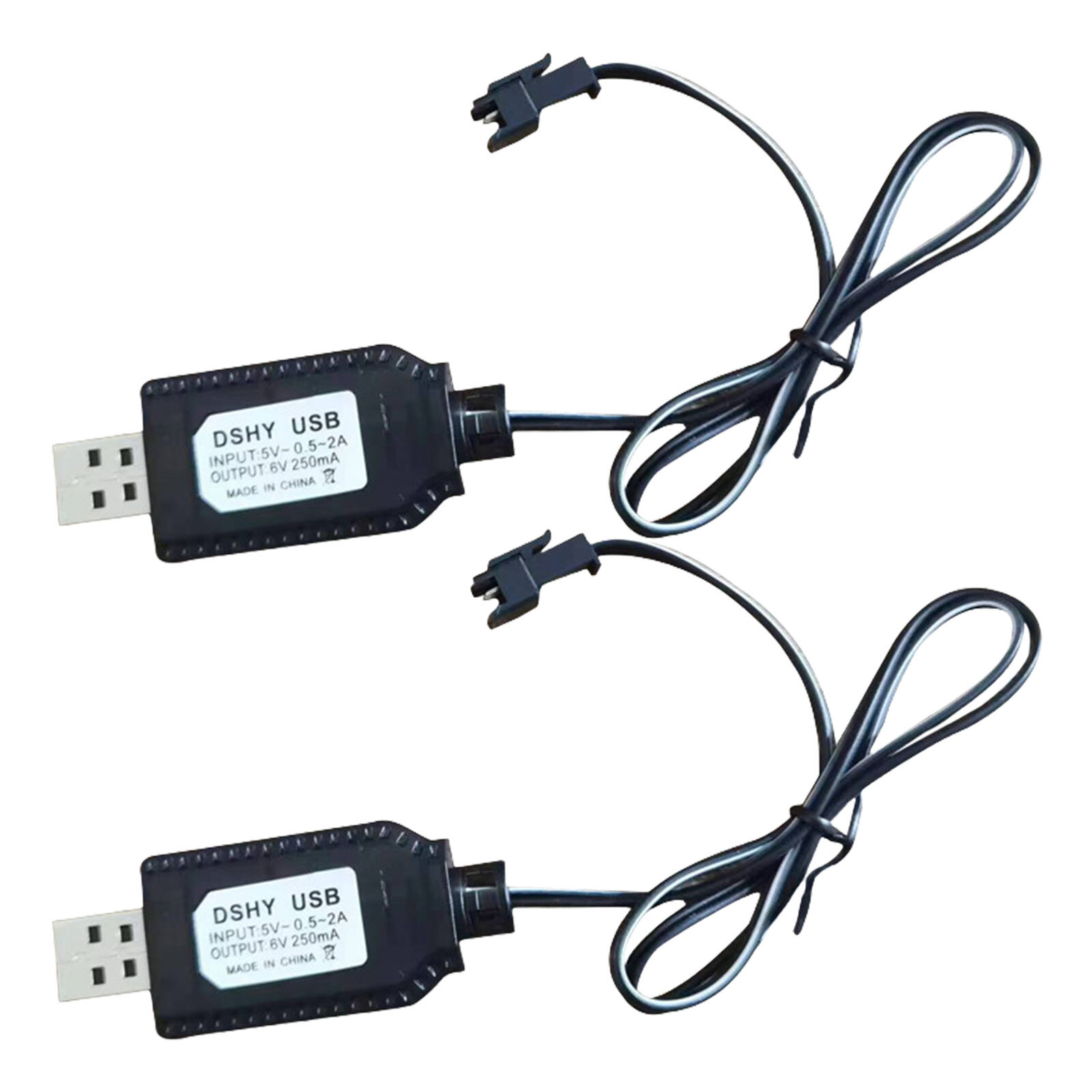 2 USB кабеля для зарядки 6.0V 250mA с разъемами SM2P для 6V