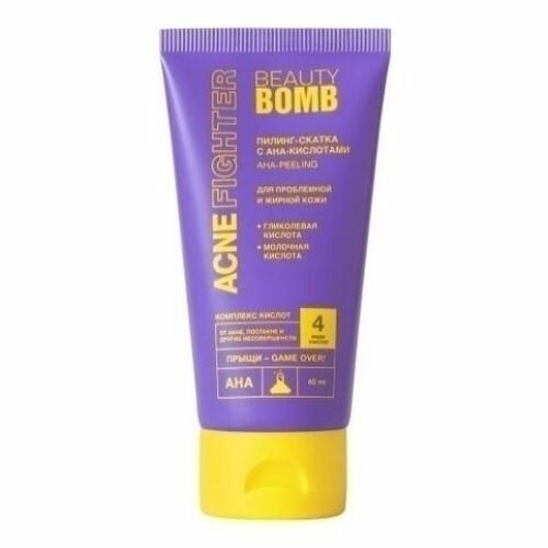 Beauty Bomb Пилинг-скатка Acne Fighter, отшелушивающий для проблемной и жирной кожи лица, 40 мл, 1 шт.