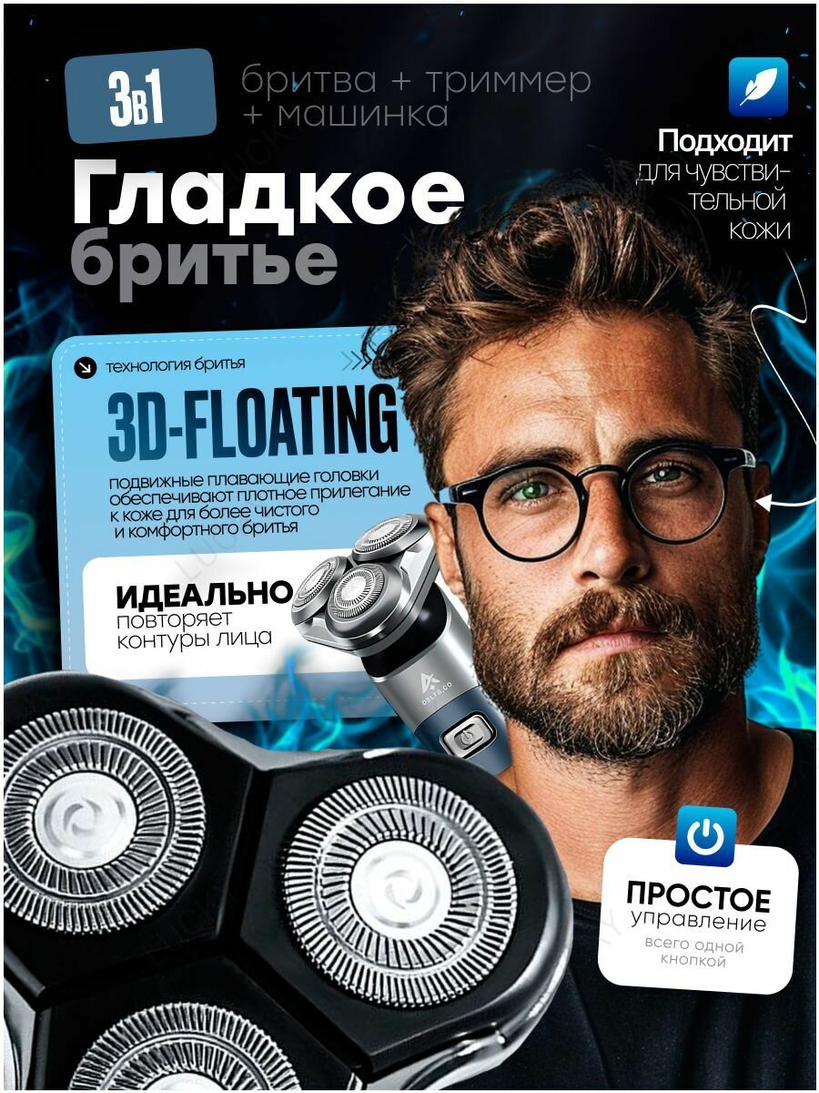 Электробритва FE, голубой — фото 1