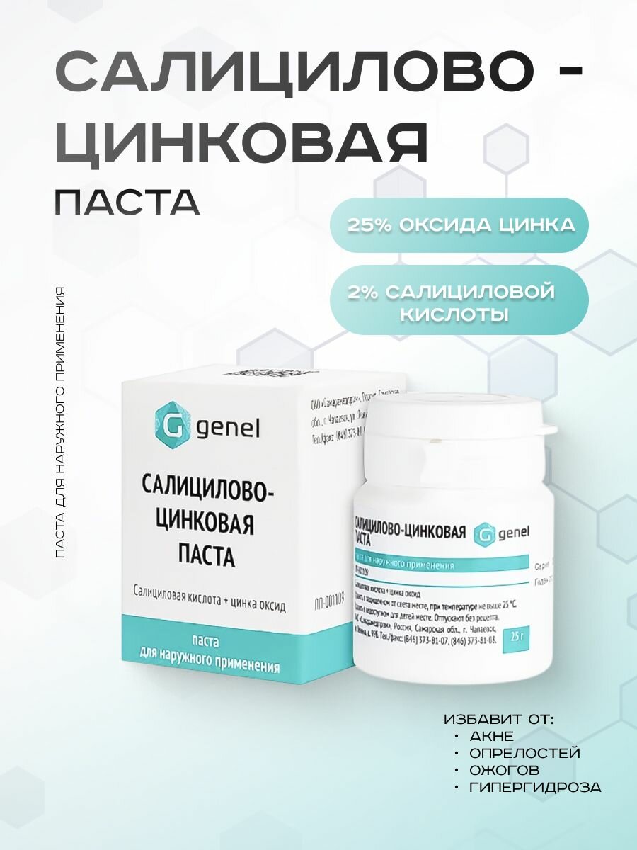 Салицилово Цинковая паста для проблемной кожи лица и тела