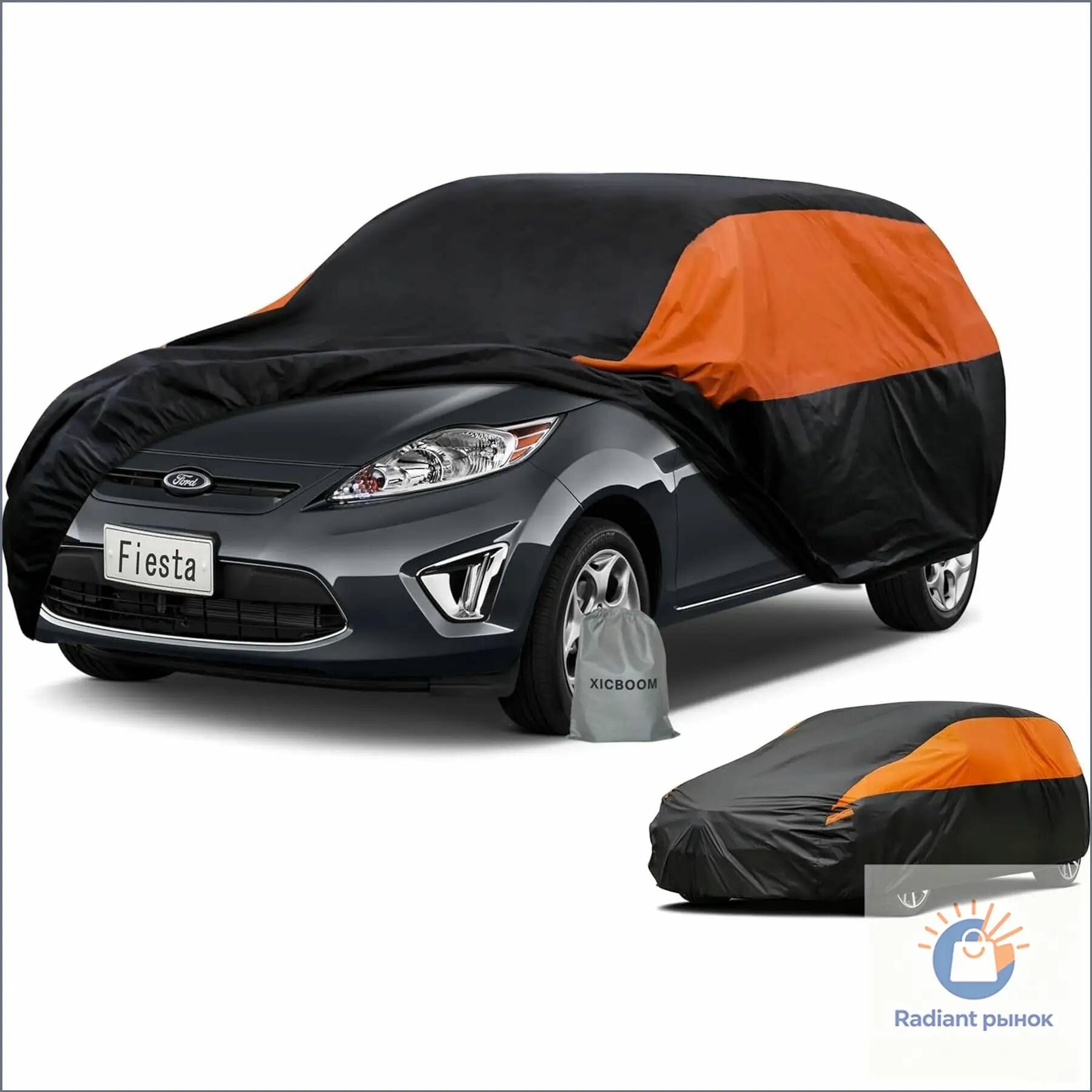 XICBOOM Чехол на автомобиль Ford Fiesta, Брезент, Оксфорд 210D, 1 шт.
