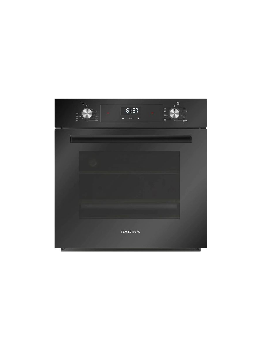 Духовой шкаф электрический Darina 0V5 BDE 112 708 B1, 65л, 9 программ, черный/стекло черное
