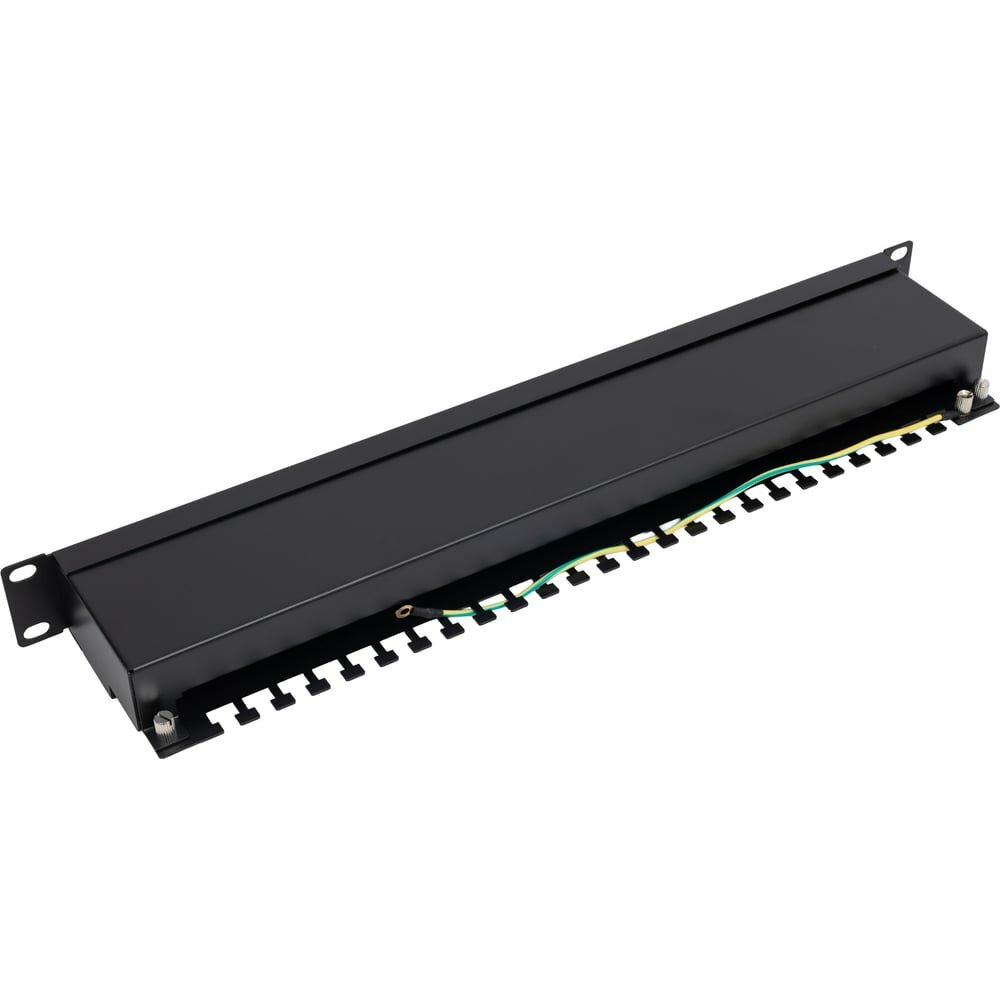 Патч-панель ExeGate EPP3-19-24-8P8C-C5e-SH-110D 19 FTP 24 port cat 5e dual IDC 1U RoHS Black 281083 — фото 1