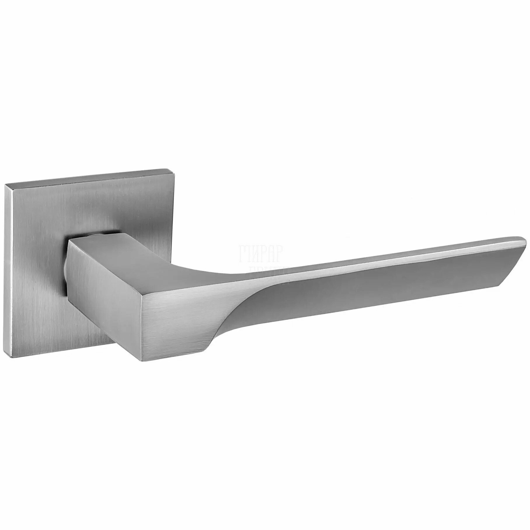 Дверные ручки Puerto (Пуэрто) "Кастаньоле", серия SLIM INAL 549-03 (slim) на тонком квадратном основании супер сатин хром