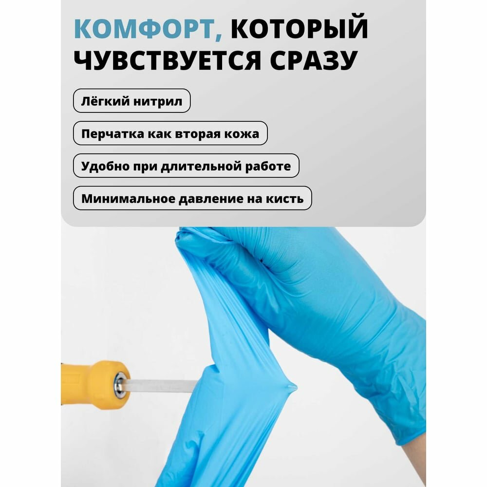 Перчатки одноразовые нитриловые Jeta Safety размер S/7, 100 шт JSN-107 — фото 1