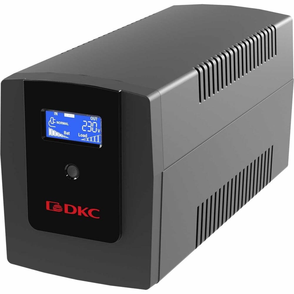 Линейно-интерактивный источник бесперебойного питания DKC 1500 ВА/900 Вт, 1/1, 3xSchuko, USB + RJ45, LCD, 2x8Aч INFOLCD1500S