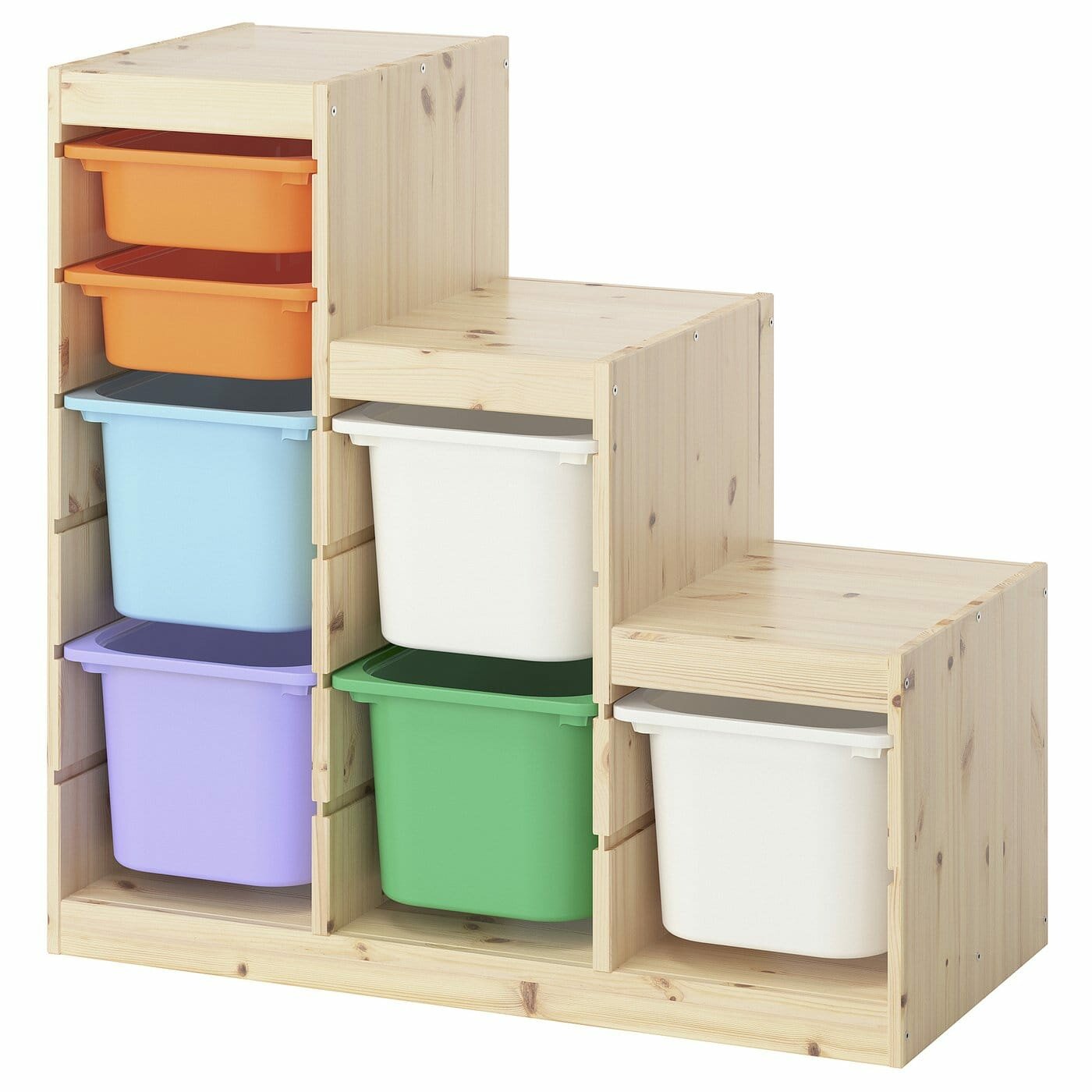 Стеллаж IKEA TROFAST, белый разноцветный, 94x44x91 см 795.744.39
