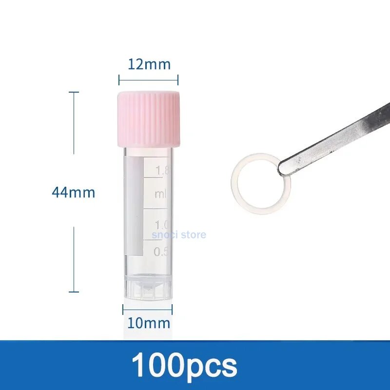 Пластиковые центрифужные трубки 1,8 мл, 100 шт. pink-100Pcs