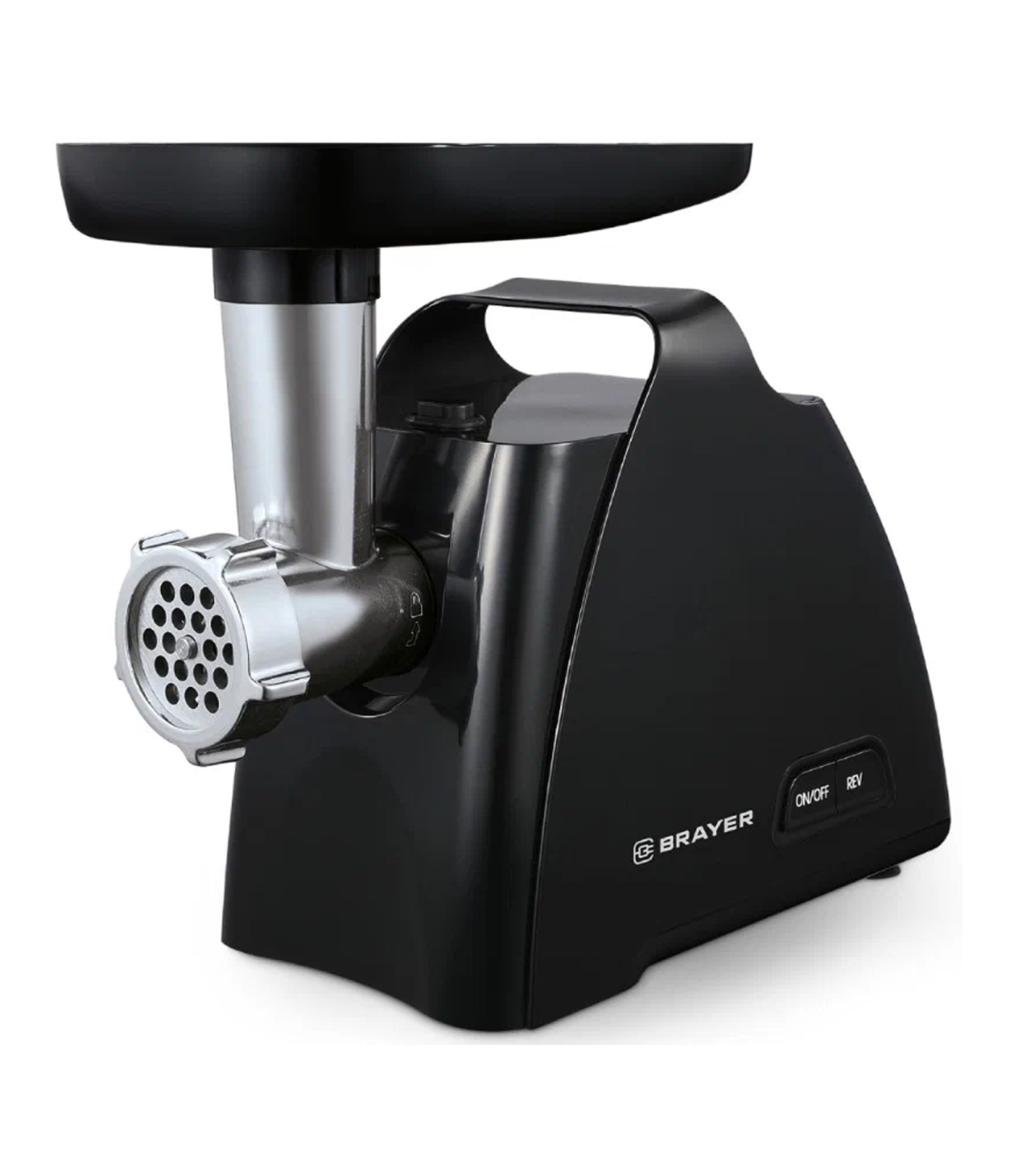 Мясорубка электрическая BRAYER BR1606, пластик, 1800Вт, черный.