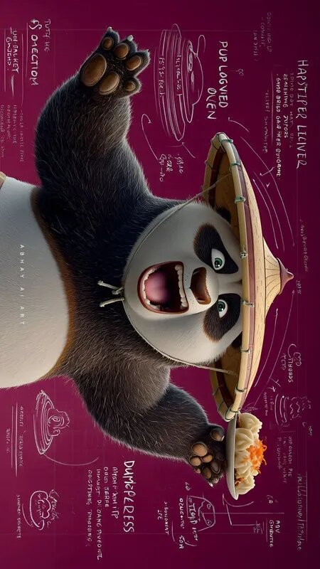 Картина по номерам на холсте с без подрамником /Kung Fu Panda/40x50cm