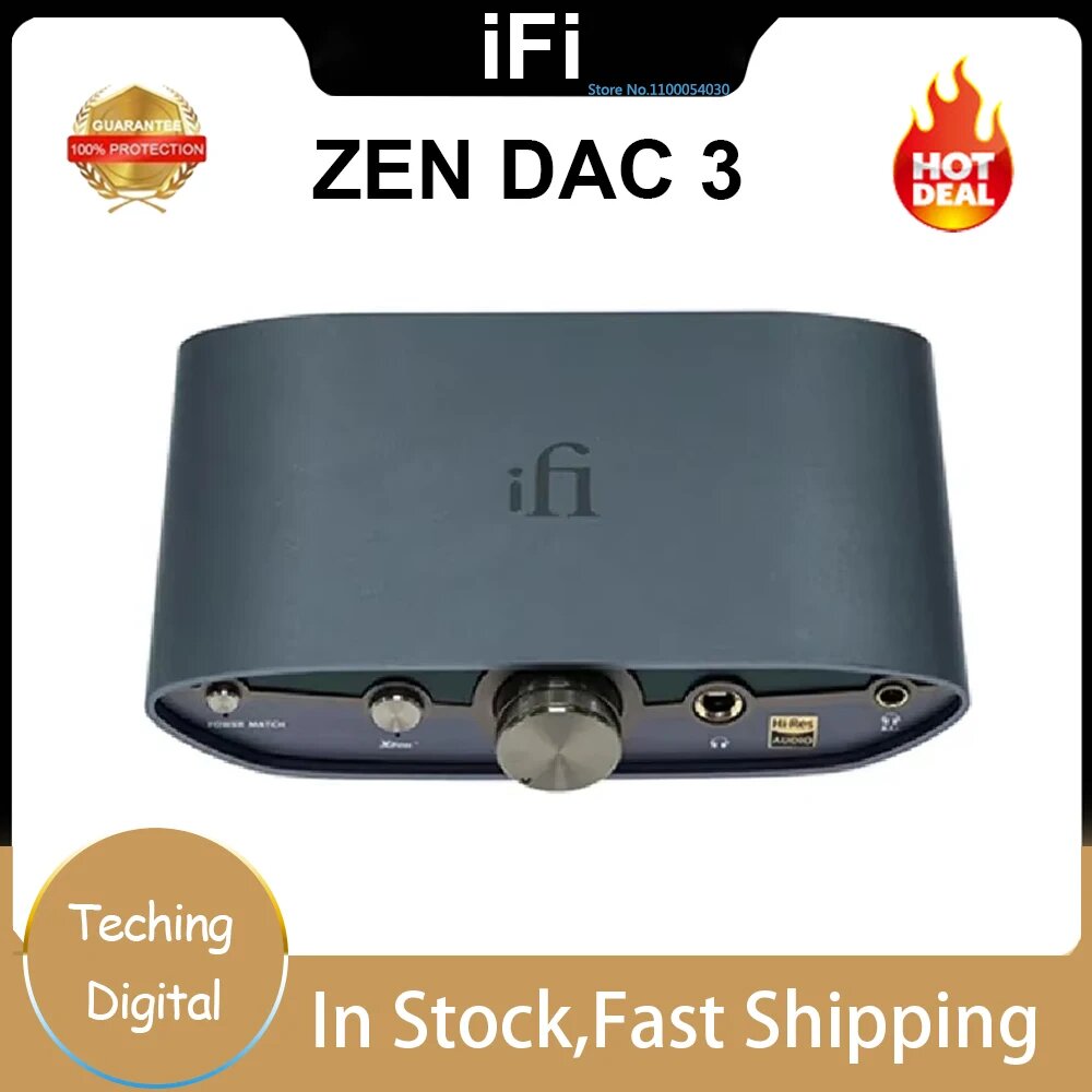 Оригинальный iFi ZEN ЦАП 3, балансный USB-аудио декодирование, усилитель для наушников, настольный цифровой аналоговый преобразователь ЦАП MQA DSD512