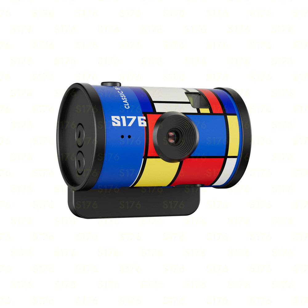 Мини-камера S176 1080P 1.47" IPS брелок 180mAh до 128 ГБ ретро фильтр 6 цветов