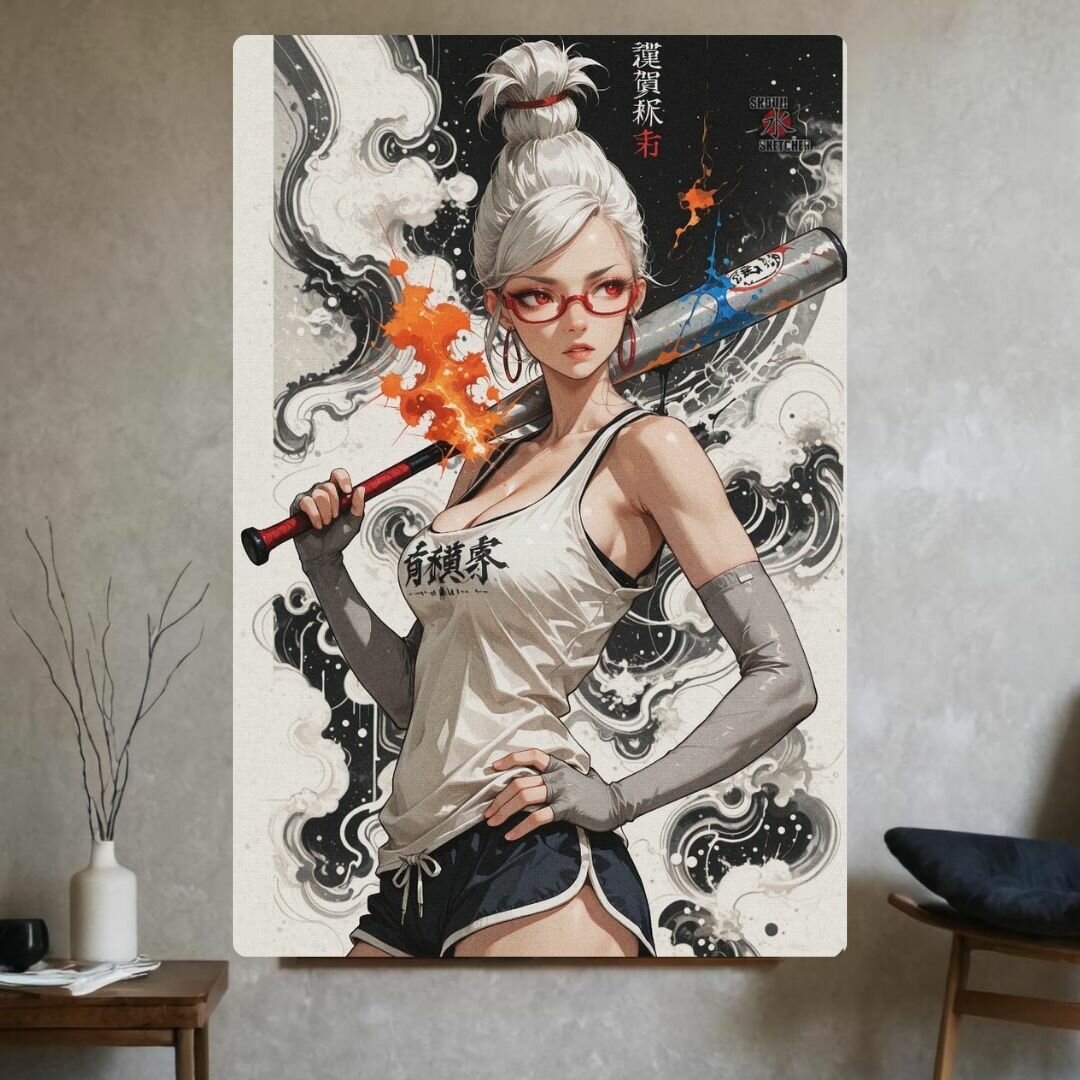 Картина на металле (аниме - Дандадан) 20*30 см