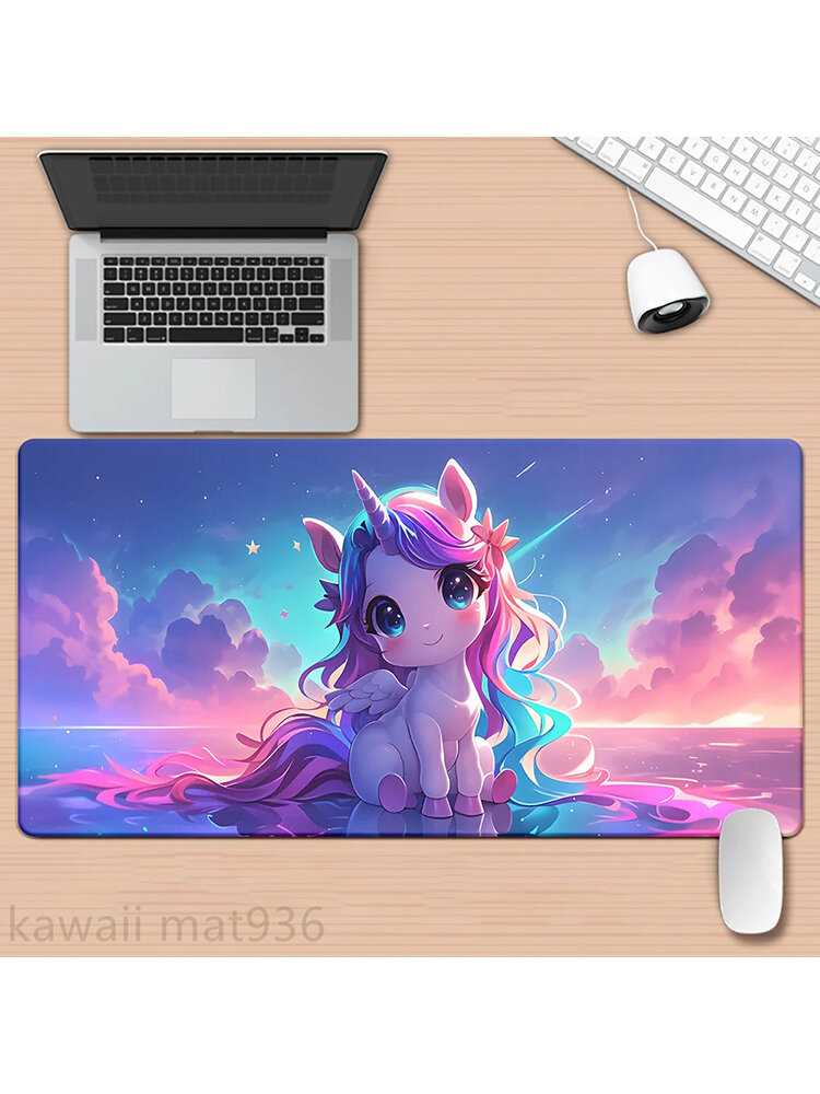 My Little Pony Большой утолщенный настольный коврик толщиной 2 мм, коврик для клавиатуры и мыши размером 40х90 см