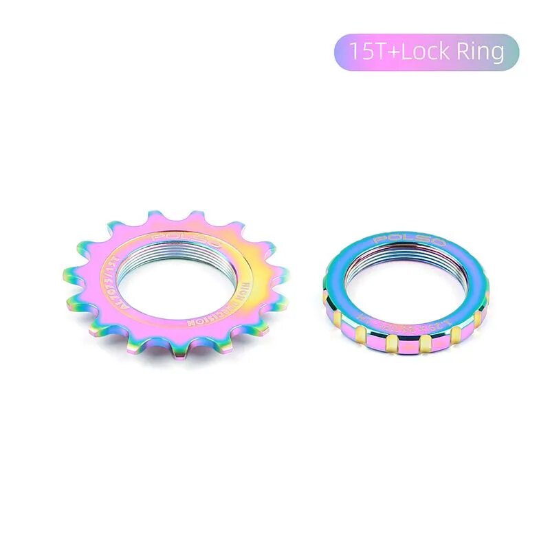 Звездочка POLSO Oil Slick для велосипеда с фиксированной передачей, алюминиевый сплав, 13/14/15/16/17/18/19/20 зубьев, для трекового велоспорта.