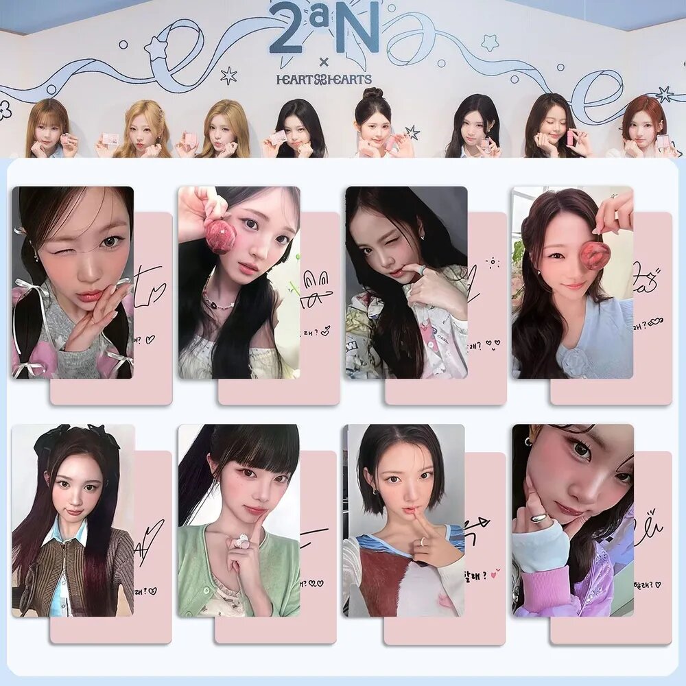 Карточки Hearts2Hearts k-pop карточки коллекционные 54 * 86 мм 8 шт