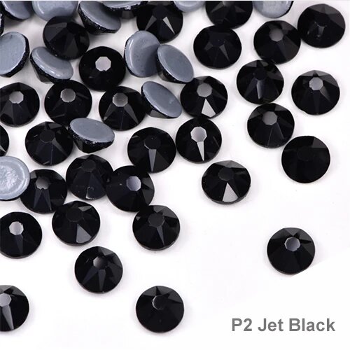 Термостразы OLeeya 2088 шт, 16 граней, горячей фиксации Черный, 5mm SS20--1440PCS, Jet Black