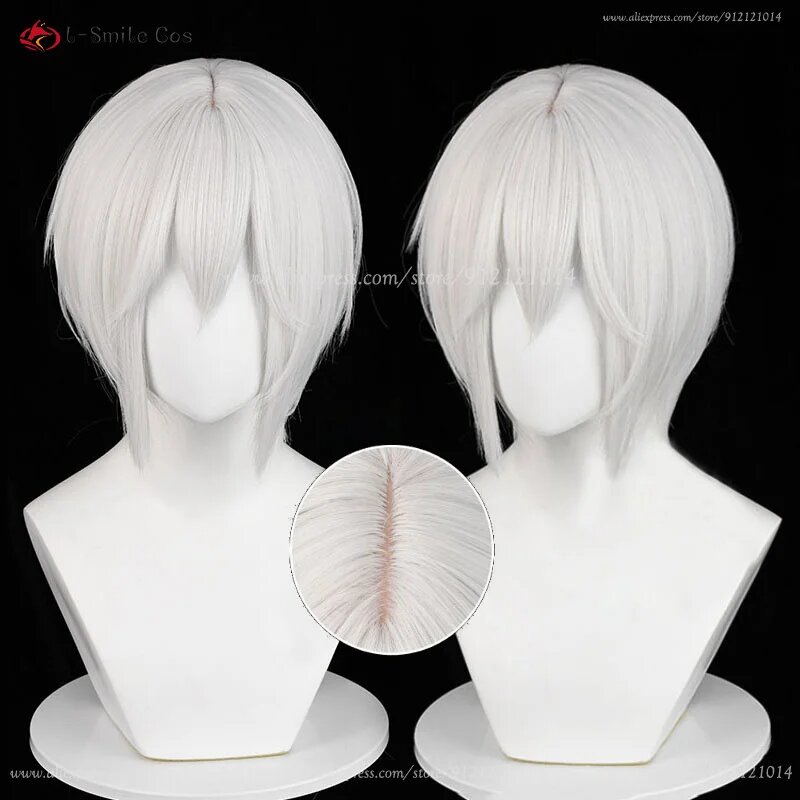 Серебряный белый парик для косплея Wig A Only