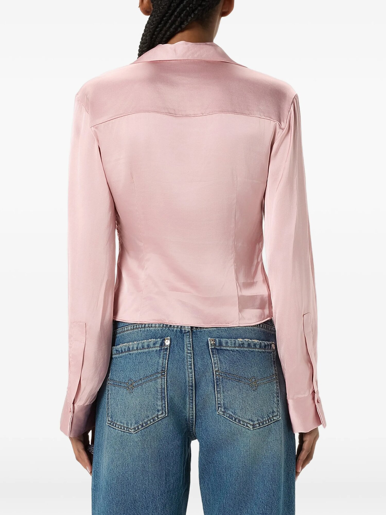 Блуза Blumarine Draped satin blouse, размер 40 — фото 1