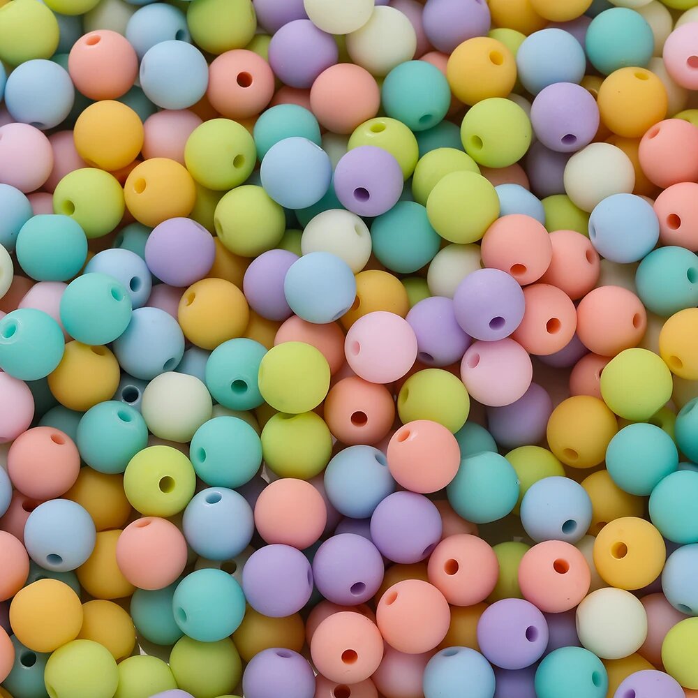 Акриловые бусины St.kunkka круглые 6-16 мм 100 шт 8mm 50Pcs, Light mixed