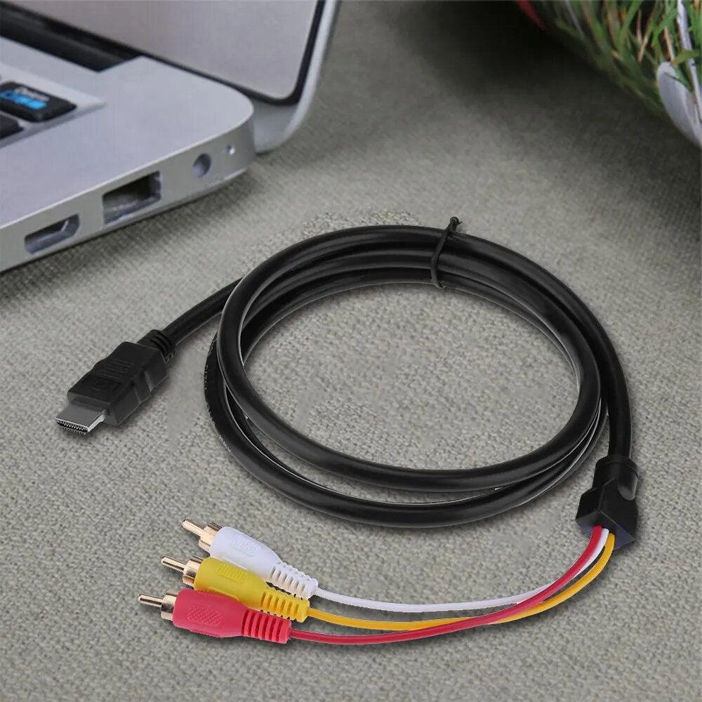 Аудиокабель HDMI/RCA, 2 м, черный — фото 1