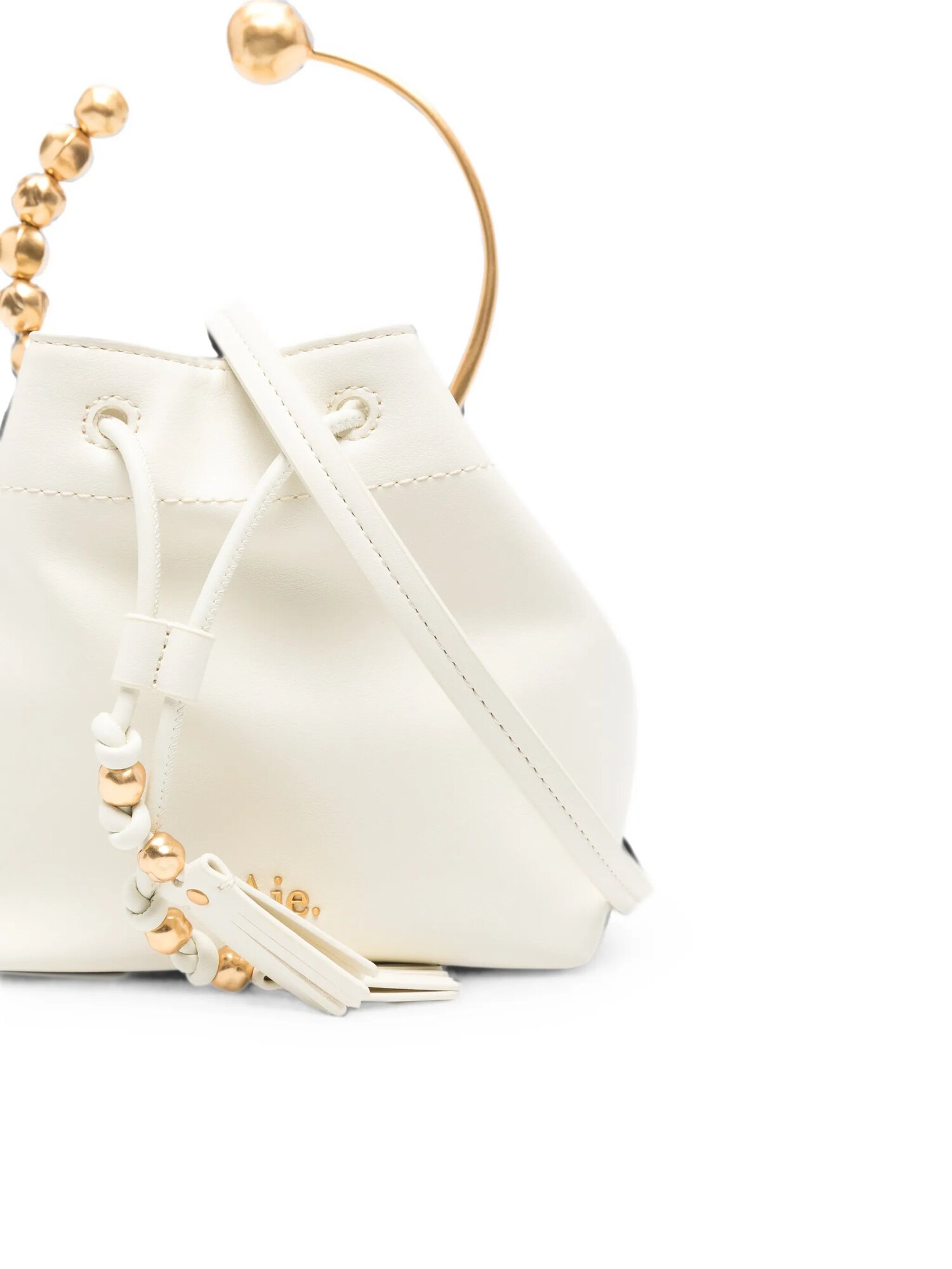 Сумка Aje Mini Ceremonia ring-handle bucket bag, white — фото 1