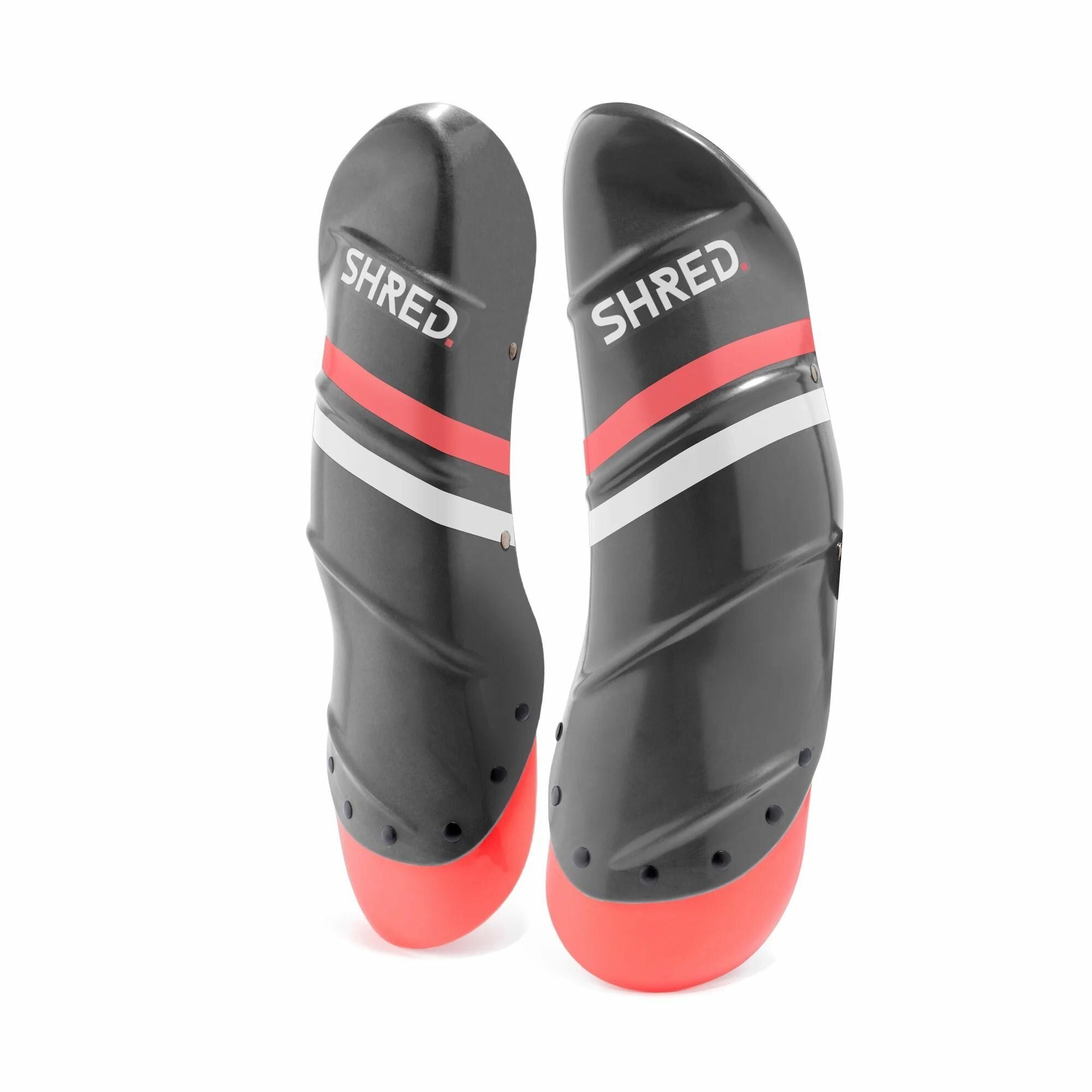 Защита голени SHRED SHIN GUARDS GREY/RUST L, черный, красный, 42 см