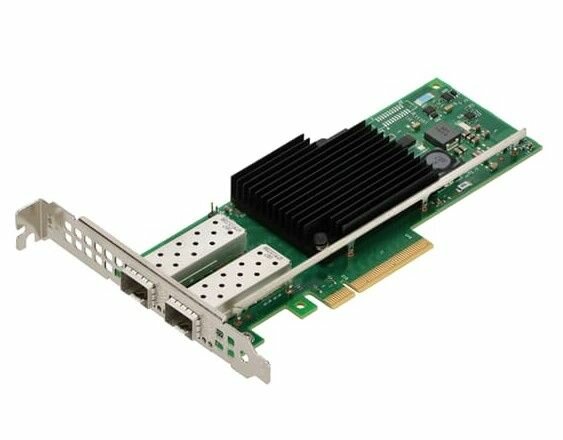 Сетевая карта Dell 540-BBIV 0Y5M7N Y5M7N X710-DA2 (формат x520 и x710 DA2 ) двухпортовая SFP+ 10-гигабитная для компьютеров и серверов, PCI-E x8 на 2 разъёма SFP+ для трансиверов