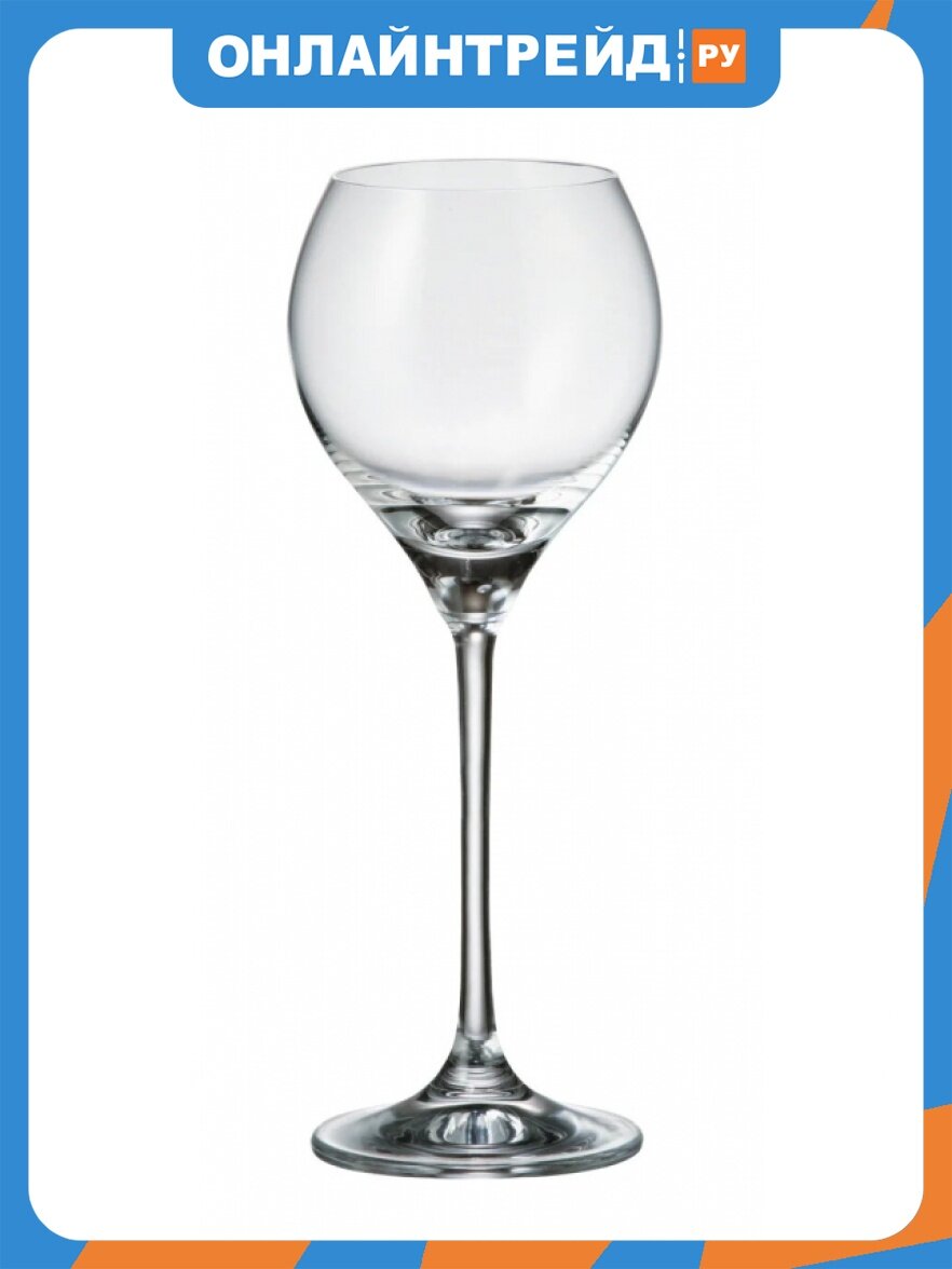 Набор бокалов для белого вина Crystal Bohemia "CARDUELIS", 240 мл (набор 6шт)