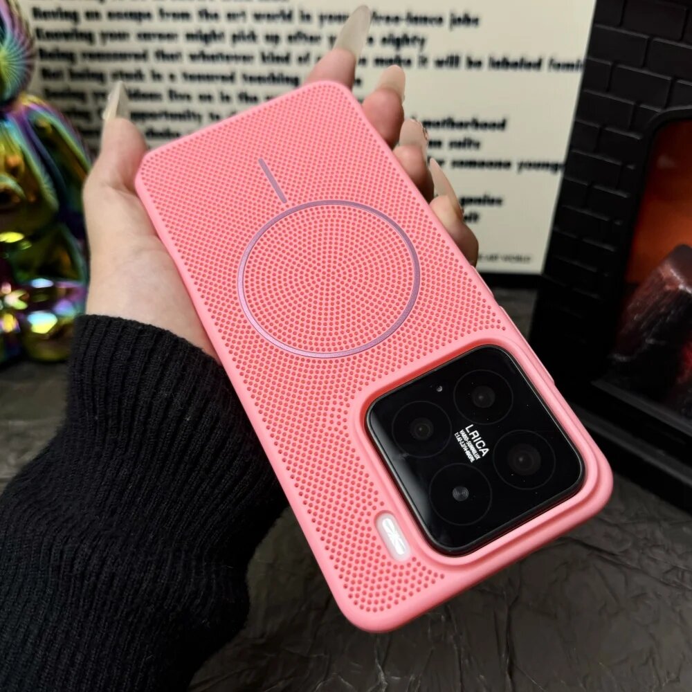Ультратонкий Чехол Для Телефона, Совместимый С MagSafe, С Теплоотводом Xiaomi 14 Pro, Розовый, Pink
