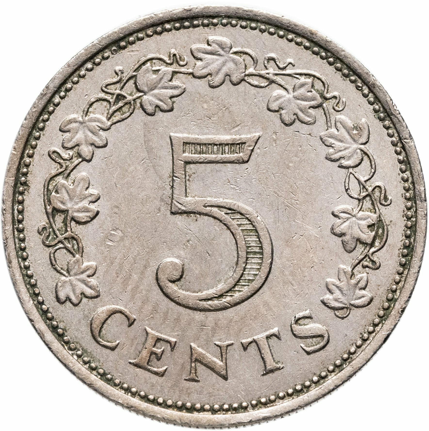 Мальта 5 центов 1972, Мельхиор медь-никель, в сохранности VF-XF