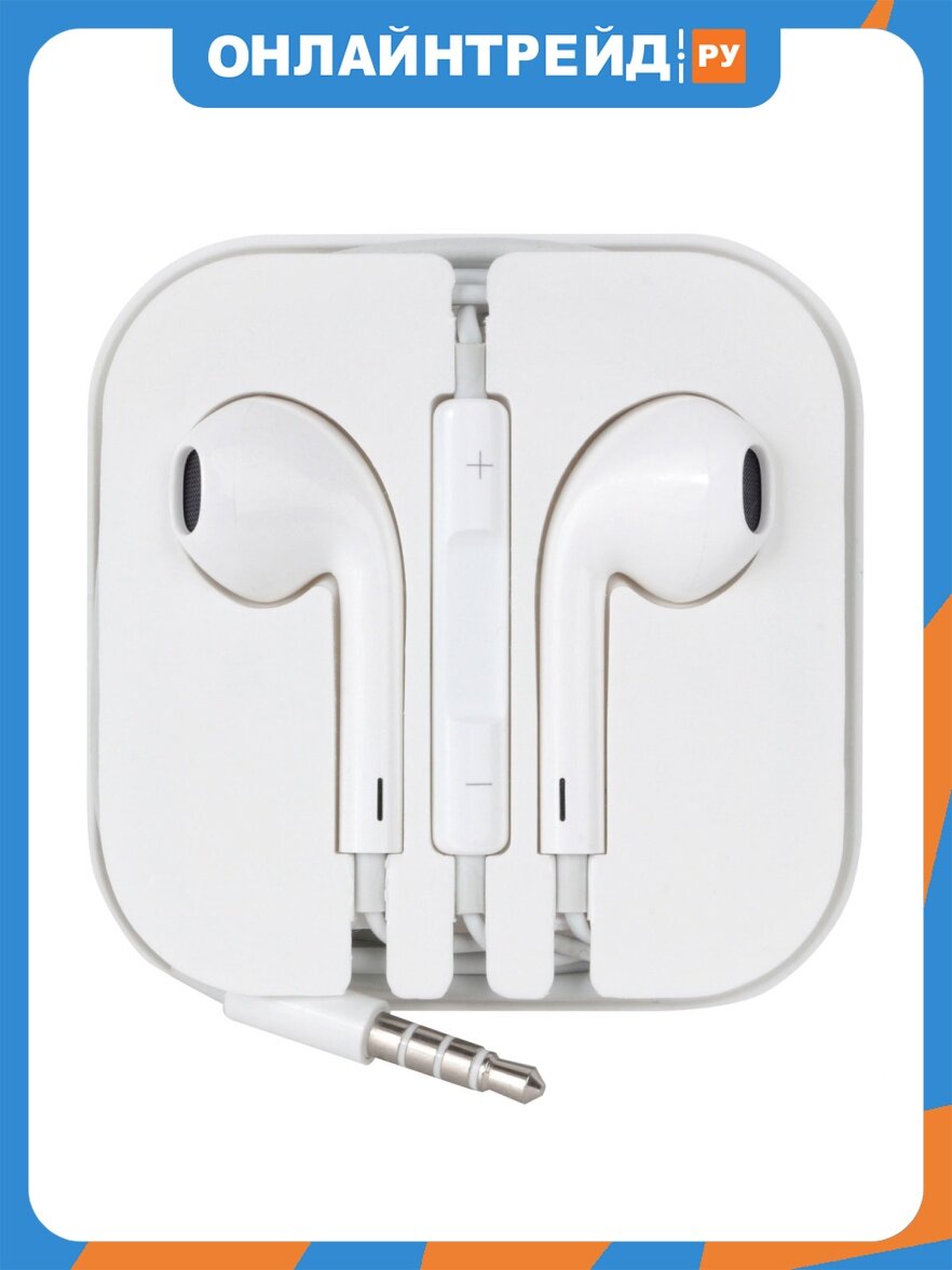 Проводные наушники с микрофоном Hoco M1 для Apple, белые