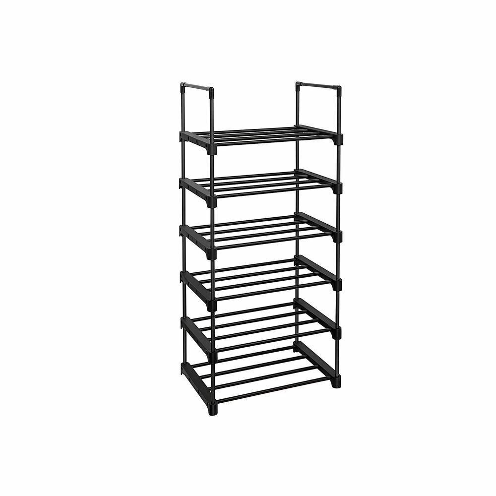 Обувная полка SONGMICS- 6 полок, 45 x 30 x 106 см, цвет черный, LSA23BK