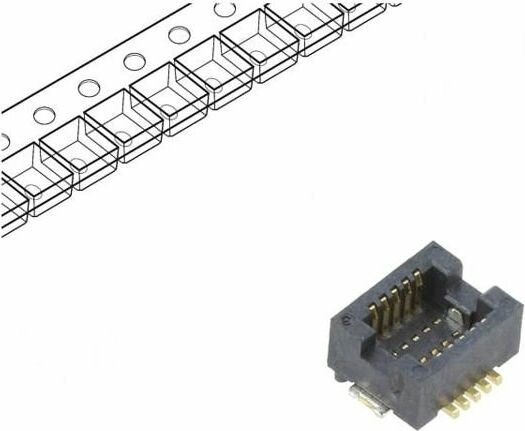 AMPHENOL 10132797-011100LF Разъем: плата-плата; PIN: 10; 0,5мм; H: 2,3мм; Серия: BergStak; 0,5А, 1шт