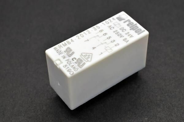 Реле RELPOL RM84-2012-35-1024 электромагнитное DPDT Uобмотки 24ВDC 8A/250ВAC 8A/24ВDC монтаж PCB