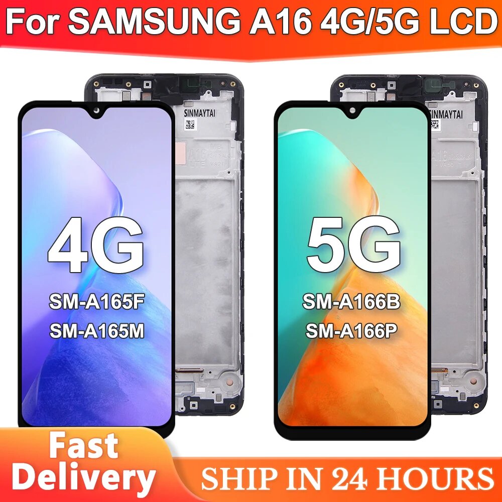 Дисплей A16 для Samsung A16 4G A165F A165M ЖК-дисплей с цифровым преобразователем сенсорного экрана для Samsung A16 5G A166B A166E A166P Экран
