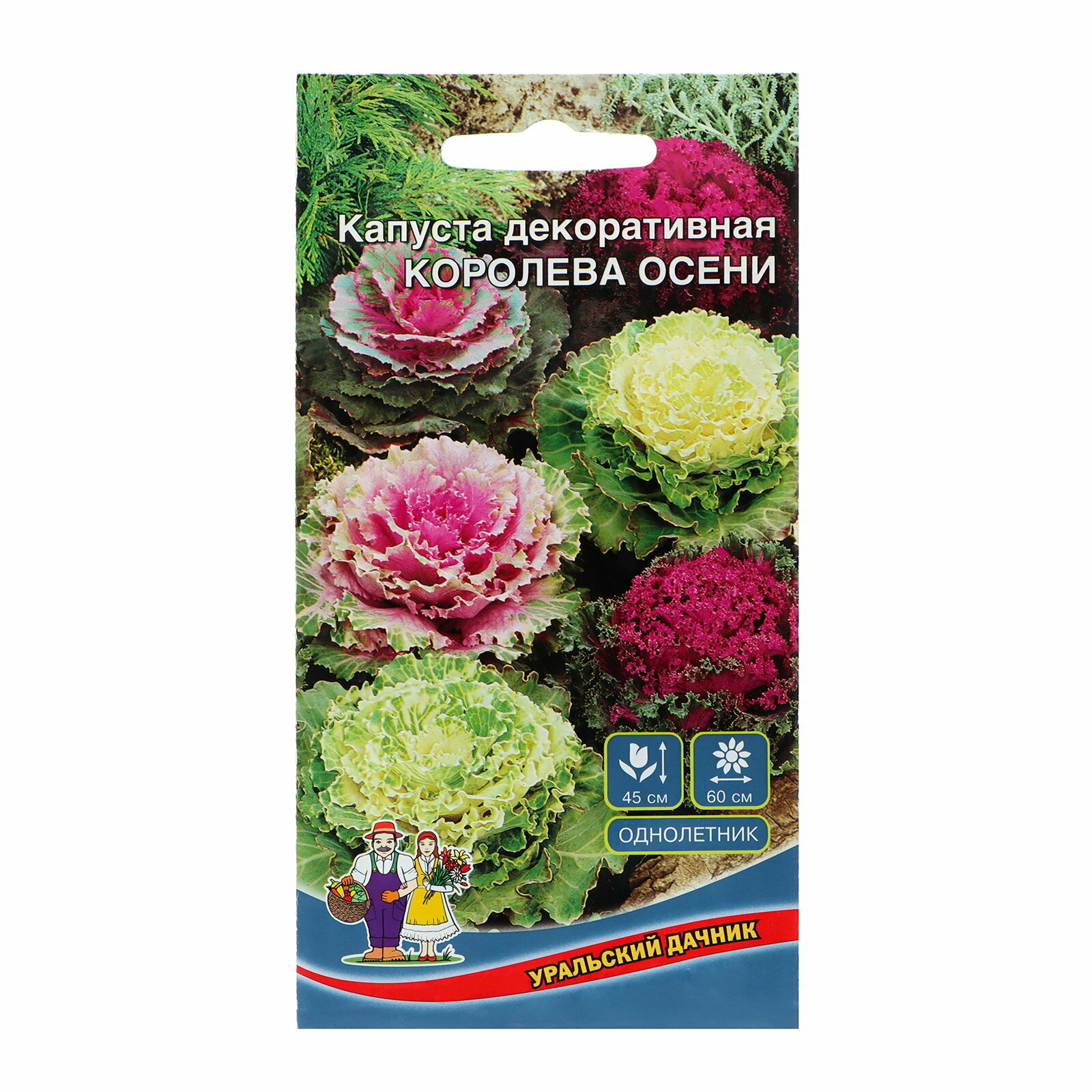 Семена Цветов Капуста декоративная "Королева осени" смесь, 0.1 г, 3 шт.