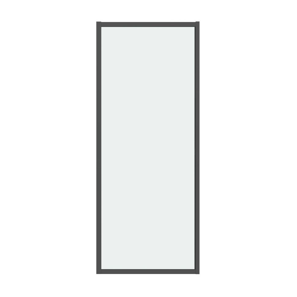 Боковая стенка Grossman Style 200. K33.05.80.21.00 (80х195) черный матовый, стекло прозрачное, 1 место