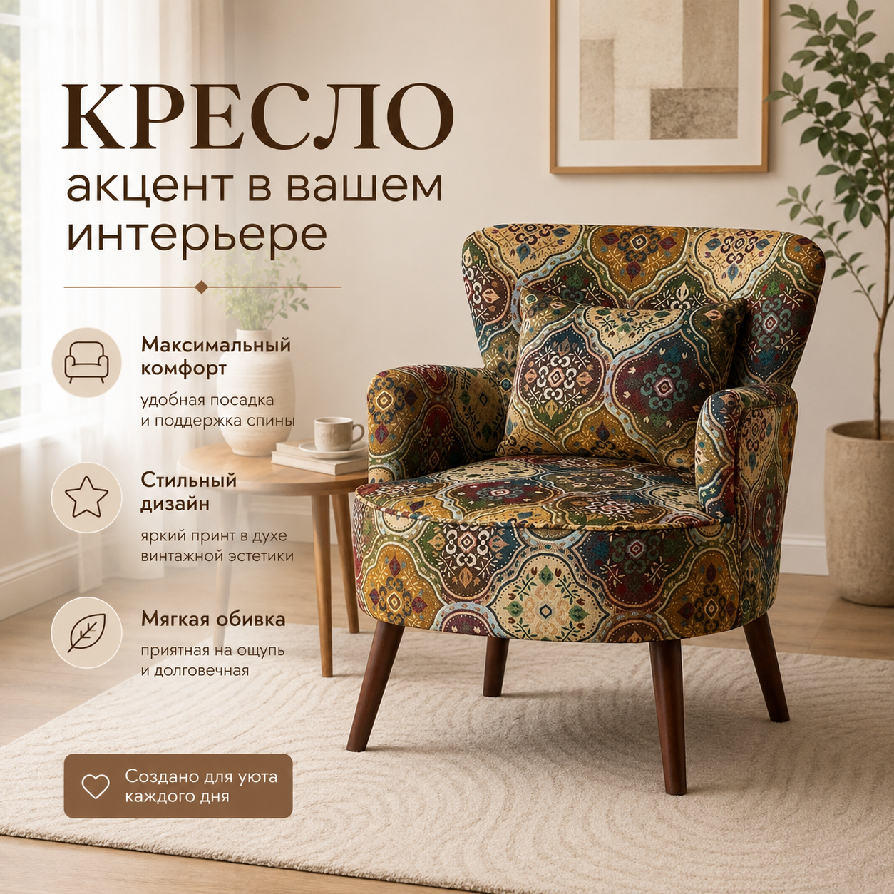 Кресло N54D H30F, искусственная замша, цвет оливковый, наполнение из искусственных материалов