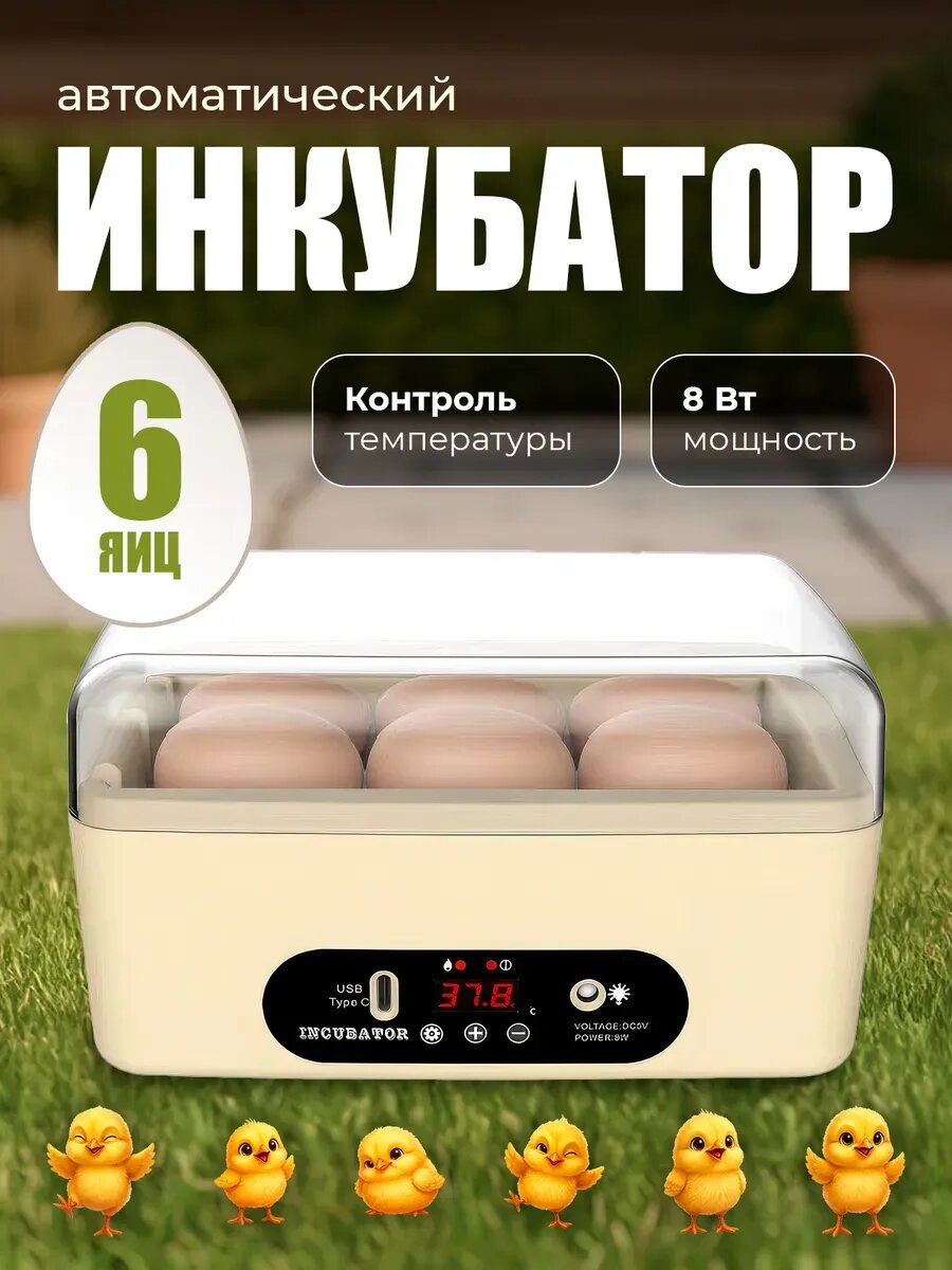 Инкубатор для яиц автоматический с терморегулятором