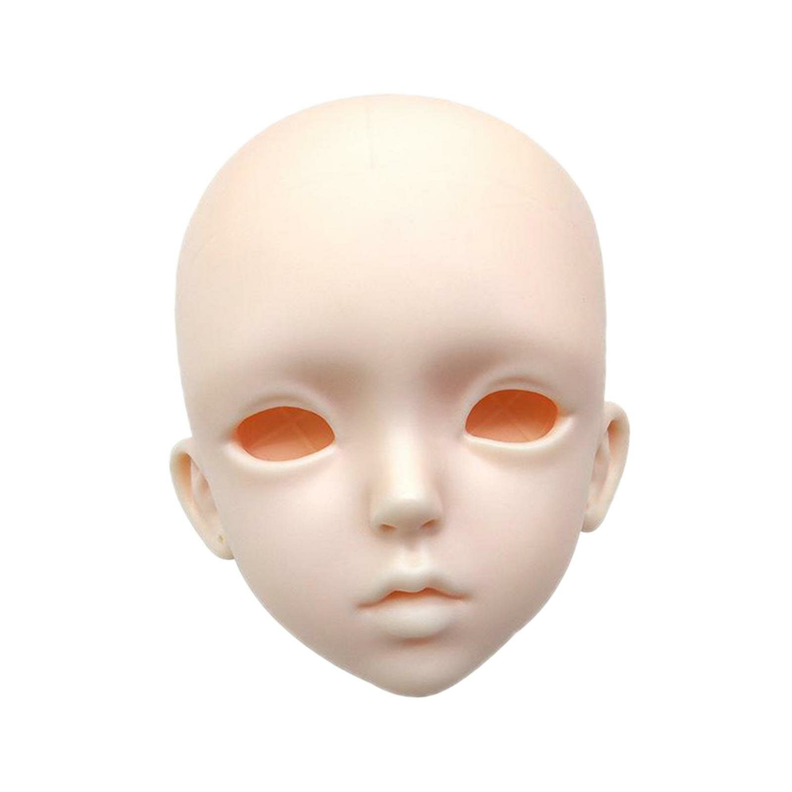Голова для BJD-куклы 1/3, 3D, для высоты 60 см, лысая, для любителей самостоятельного изготовления кукол, с толстыми губами, без глаз.
