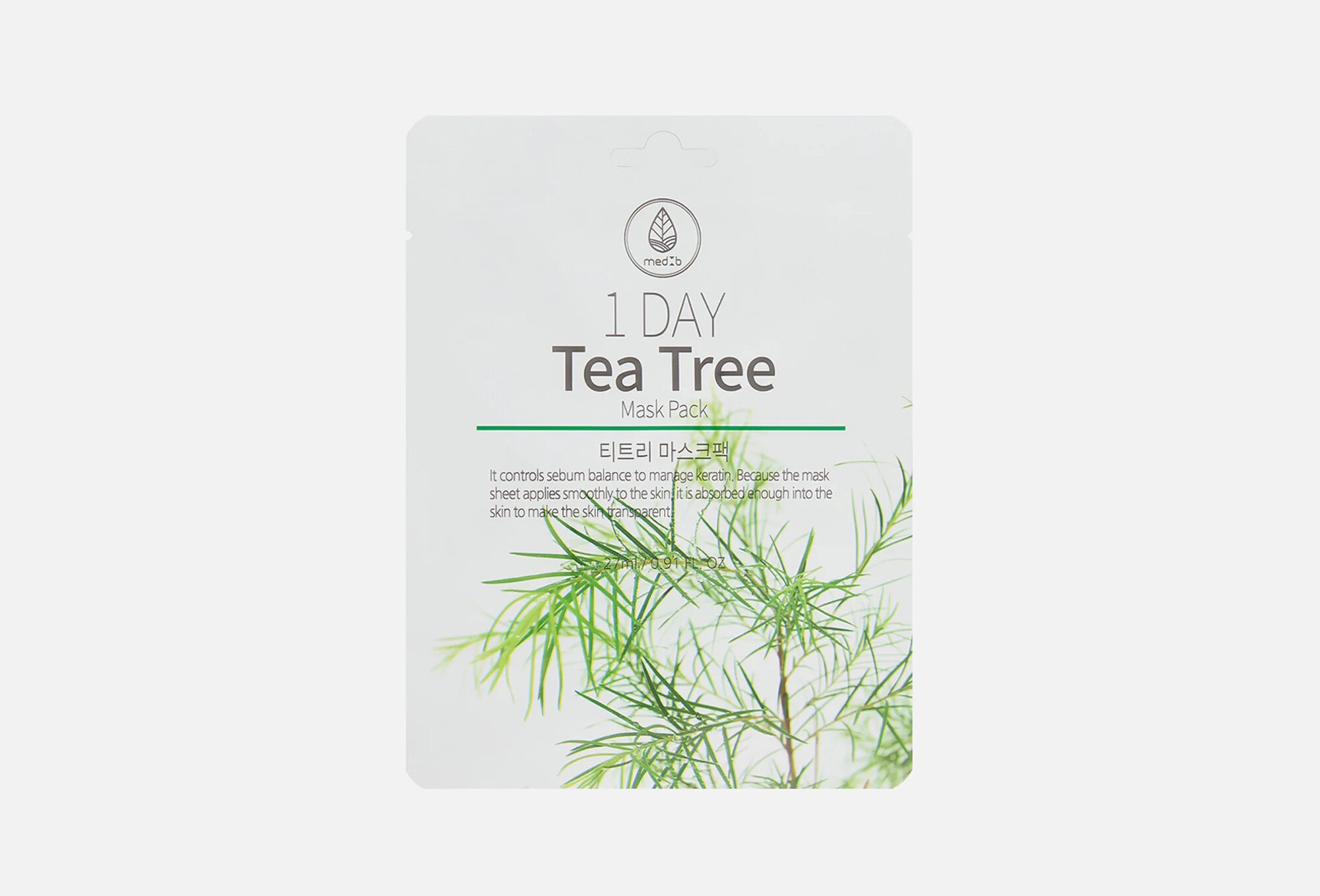 MEDB 1 DAY Tea Tree Mask Pack Тканевая маска для лица 1шт