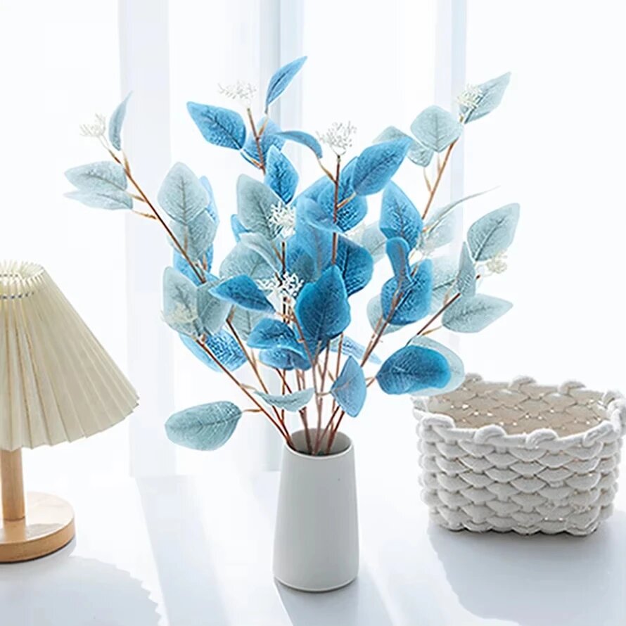Искусственные ветки эвкалипта smr для декора Dark and Light blue