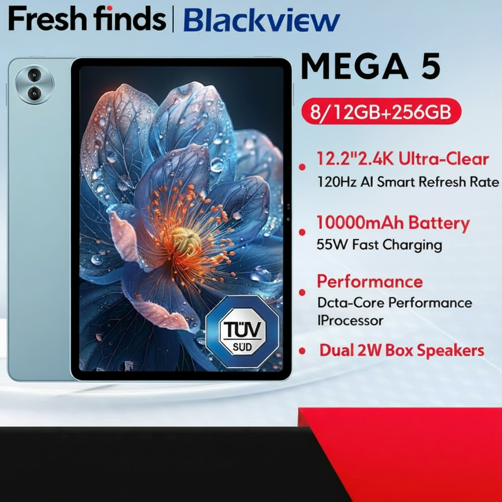Планшет Blackview, 12", 12/256ГБ, Wi-Fi+4G, Android — фото 1